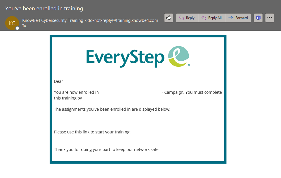 KnowBe4 Cybersecurity Training – EveryStep