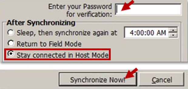 Switch from Field Mode to Host Mode – EveryStep