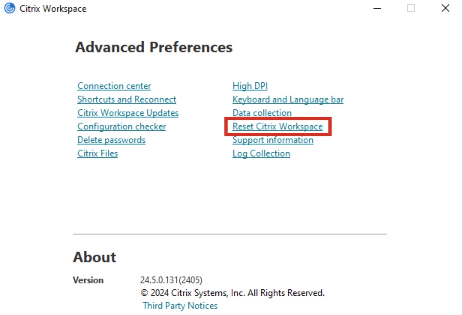 Reset Citrix – EveryStep
