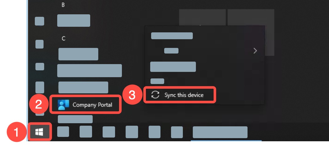 Sync your laptop with Company Portal – EveryStep